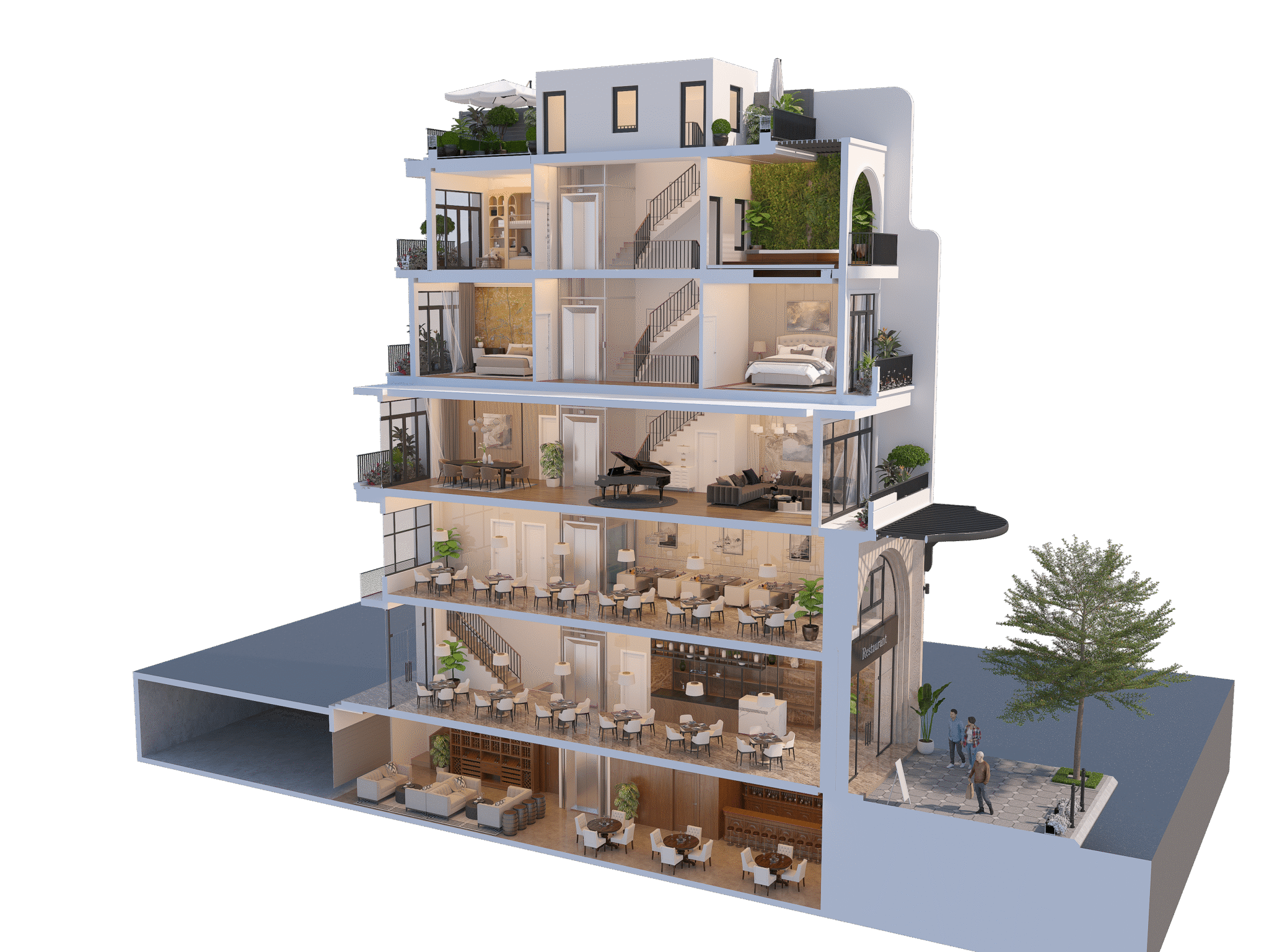 Thiết kế độc bản của Hyper Building - shophouse có hầm Vaquarius